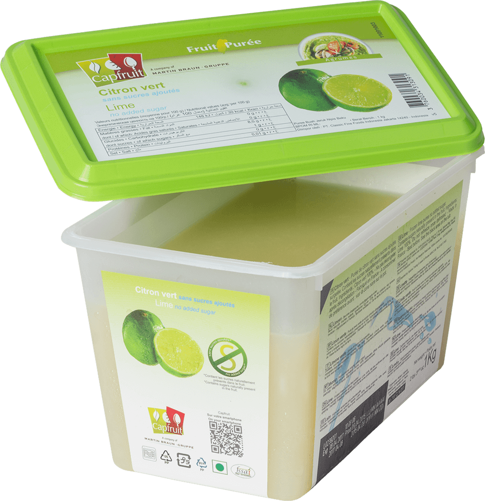 FRUIT PUREE LIME (1kg) Fz - Town & Country Fine Foods