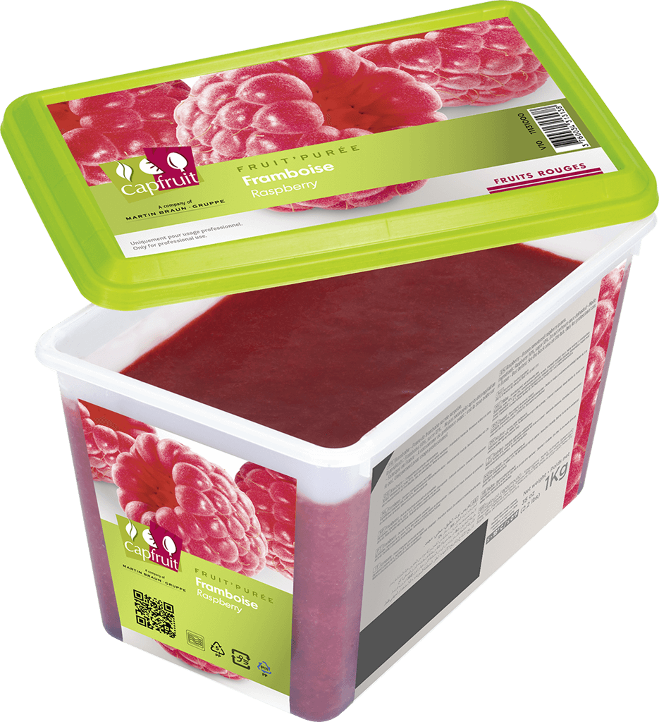 FRUIT PUREE RASPBERRY (1kg) Fz - Town & Country Fine Foods