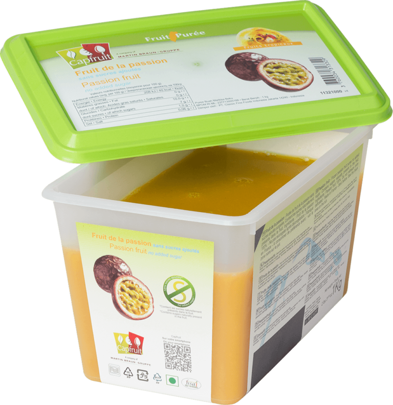 FRUIT PUREE PASSION FRUIT (1kg) Fz - Town & Country Fine Foods