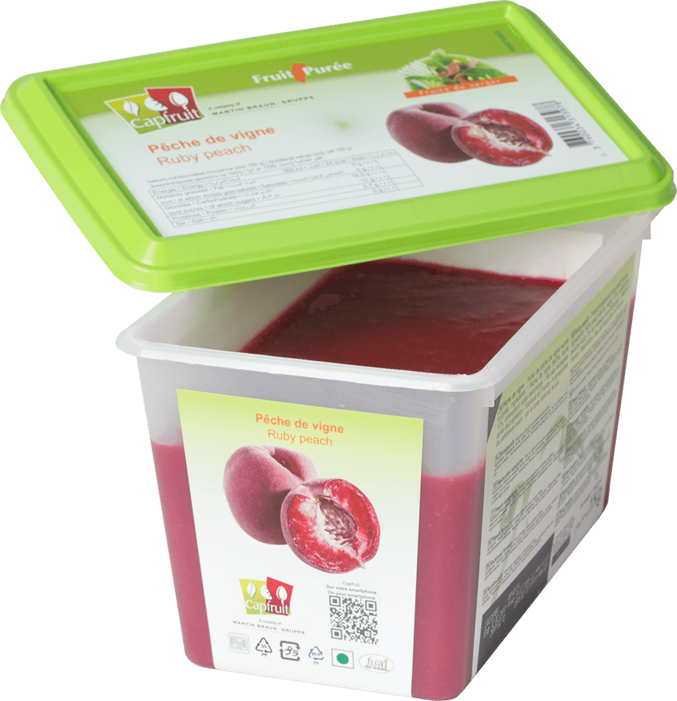 FRUIT PUREE RUBY PEACH (1kg) Fz - Town & Country Fine Foods